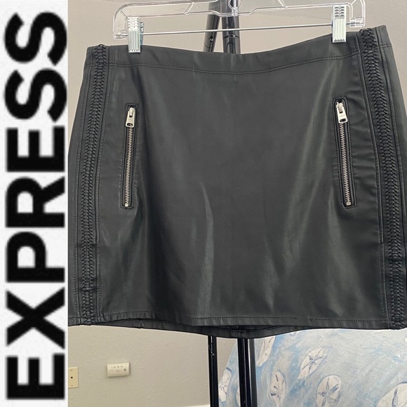 Express | Skirts | Pleather Mini Skirt Express | Poshmark